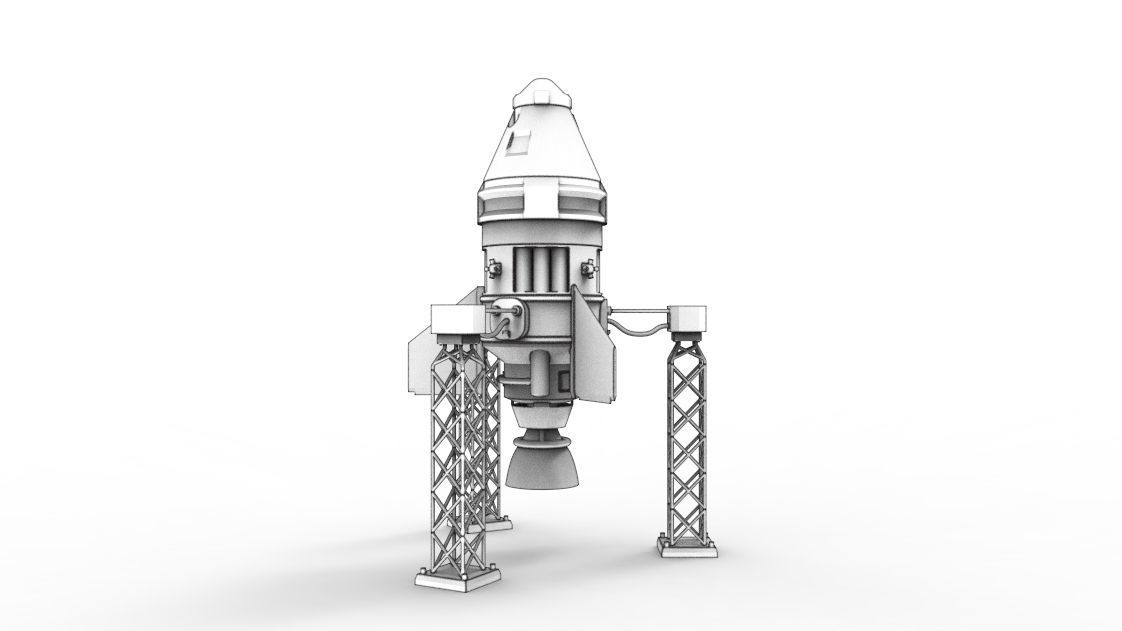 KSP Kerbal 2 Spaceship 3D model 3D printable | CGTrader