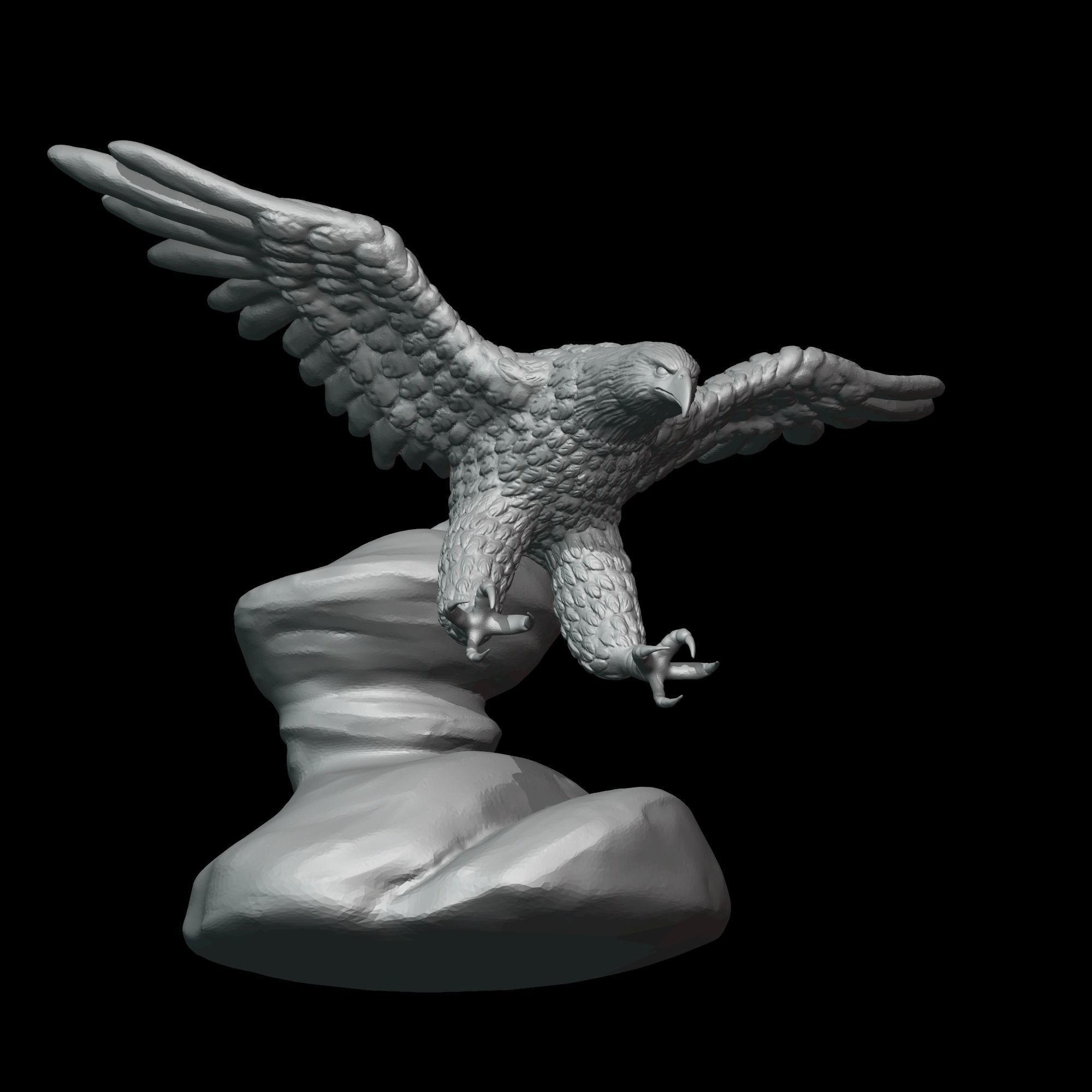 Bald Eagle sculpture 3D model 3D printable | CGTrader