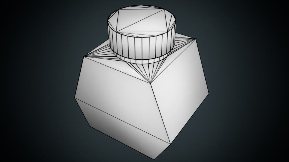 3D model Ink Bottle low poly VR / AR / low-poly | CGTrader