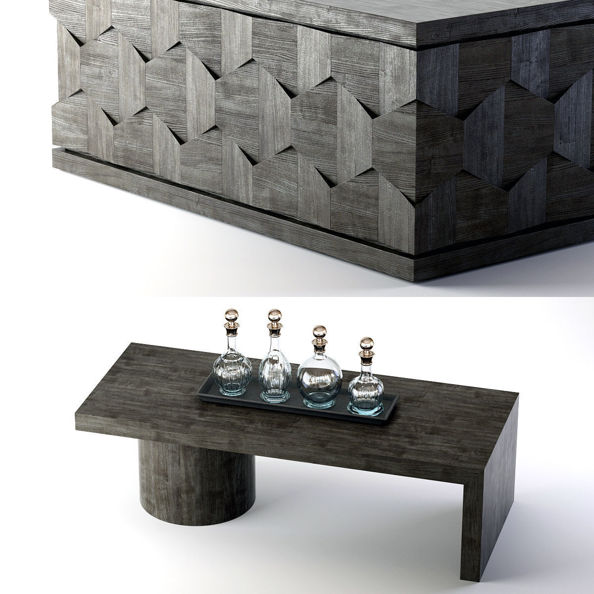Bernhardt Linea Cocktail Tables 3D model | CGTrader