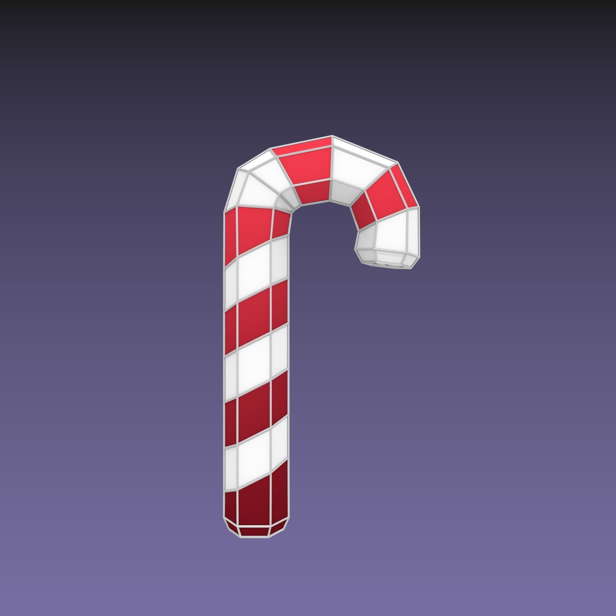 3D model Candy cane low poly VR / AR / low-poly | CGTrader