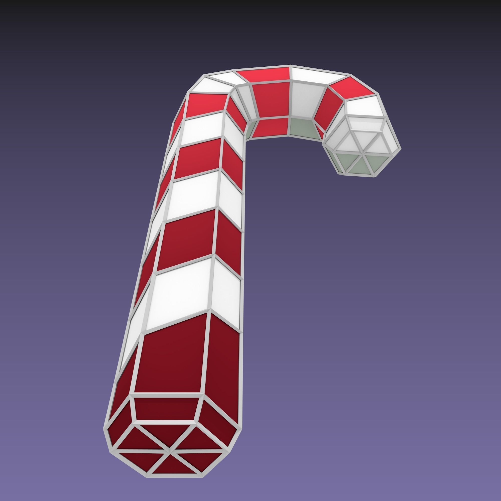 3D model Candy cane low poly VR / AR / low-poly | CGTrader