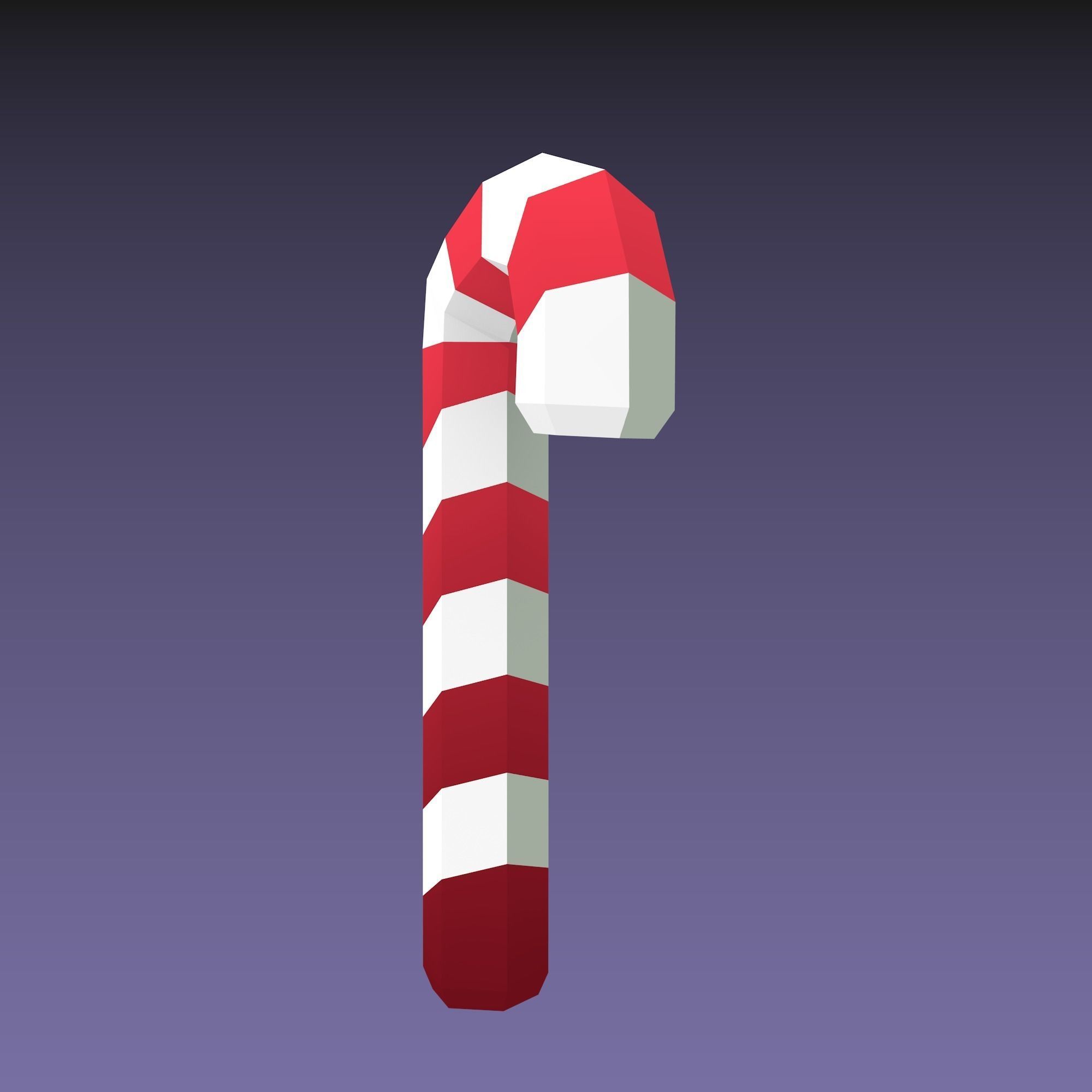 3D model Candy cane low poly VR / AR / low-poly | CGTrader
