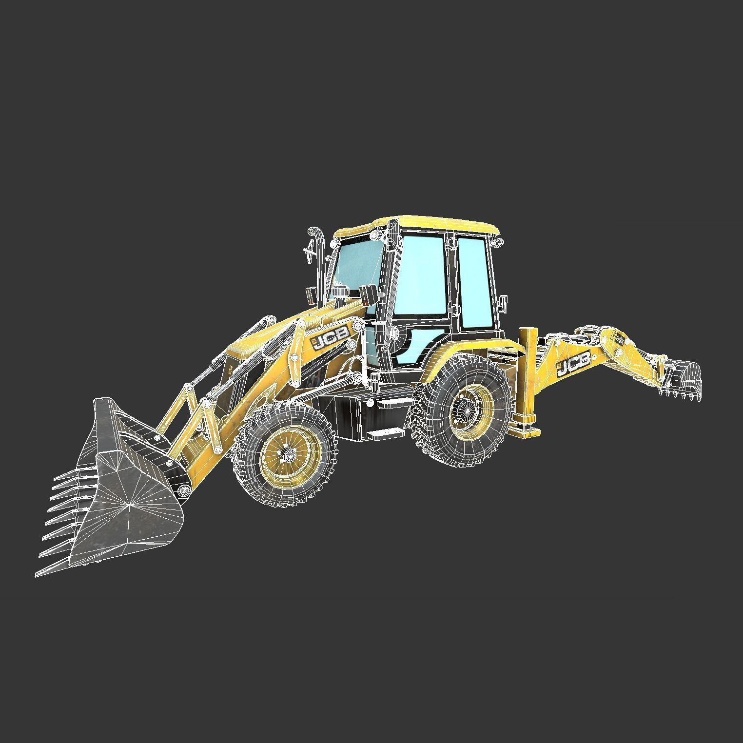 3D model Rigged Excavator - Maya Rig VR / AR / low-poly rigged | CGTrader
