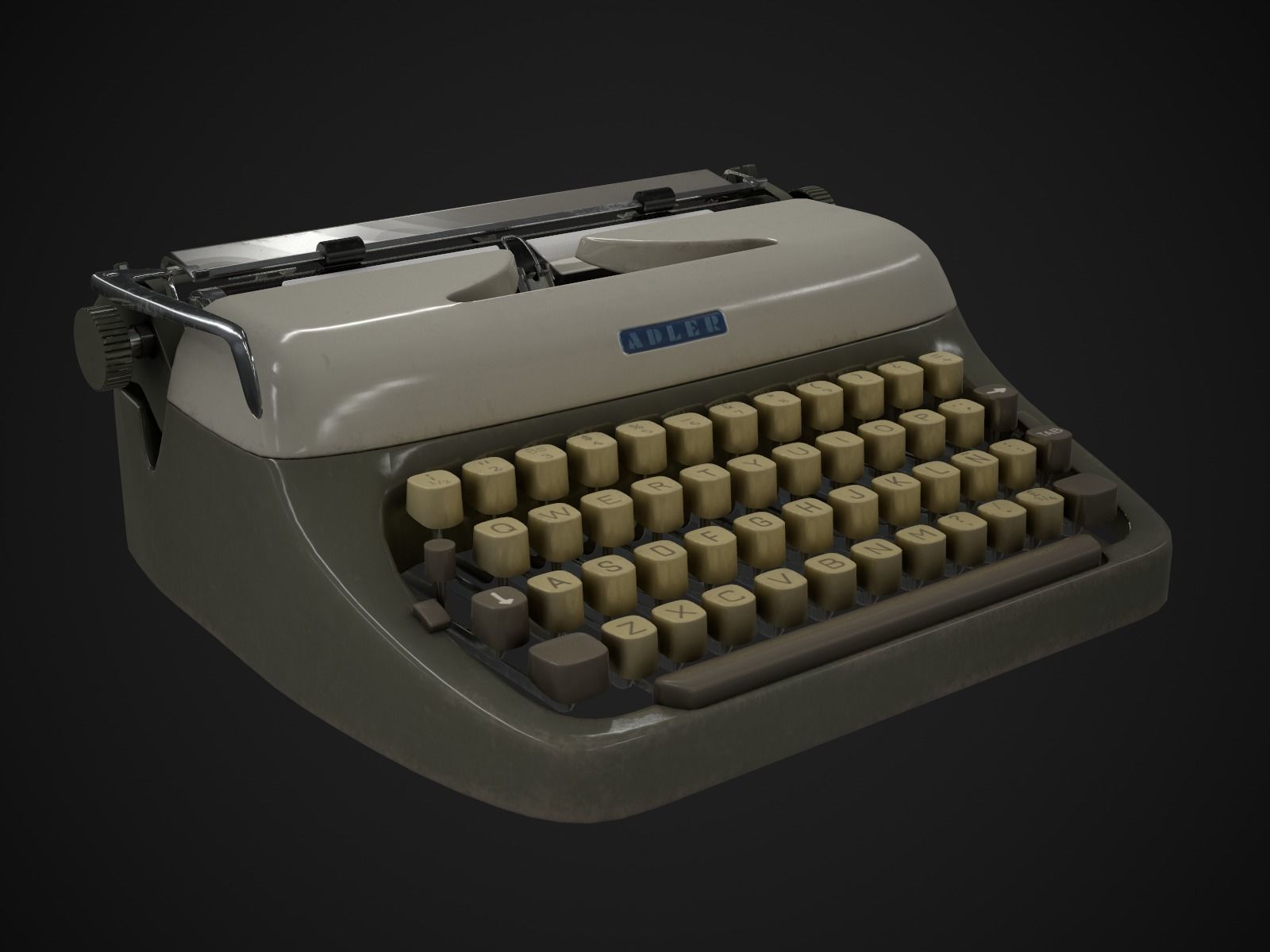 3D model Typewriter Adler Primus VR / AR / low-poly | CGTrader