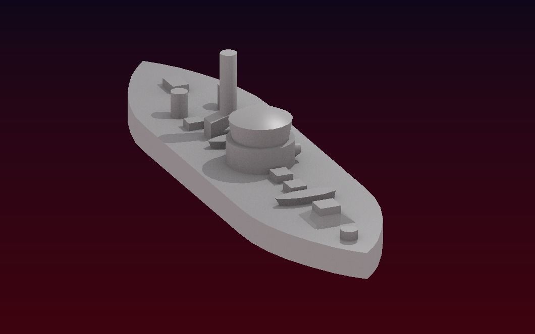 USS Monitor 1862 free 3D model 3D printable | CGTrader