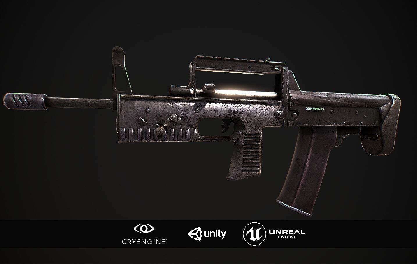 3D model A91 Assault Rifle VR / AR / low-poly | CGTrader
