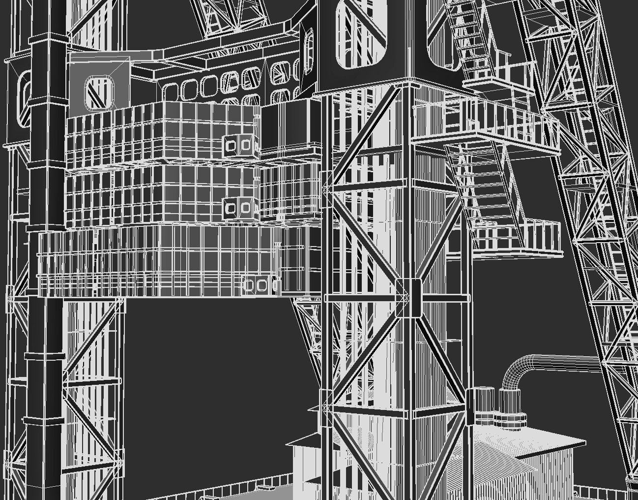 Proton Rocket launch pad 3D model rigged | CGTrader