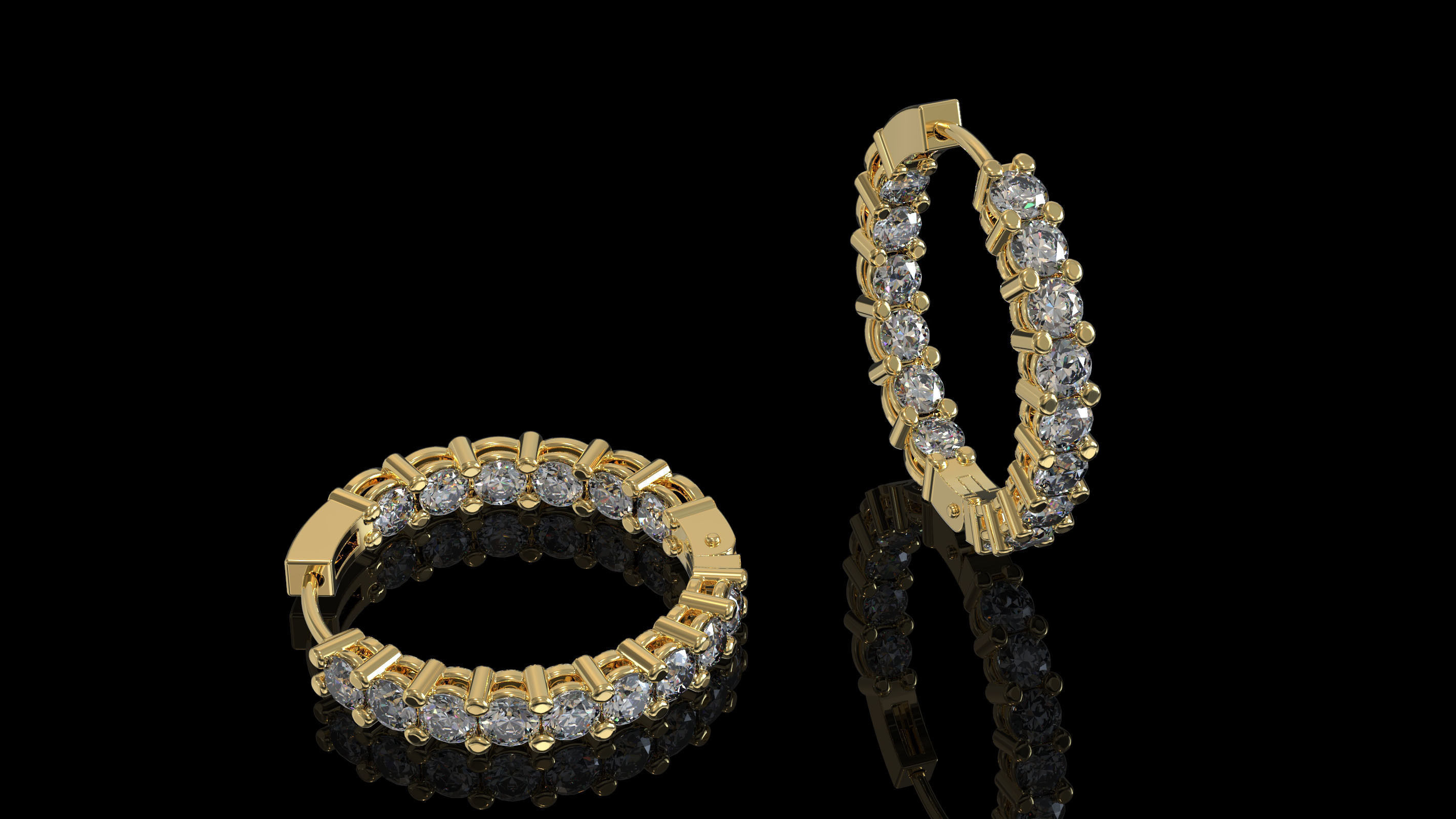 Earrings Perfect 3D model 3D printable | CGTrader