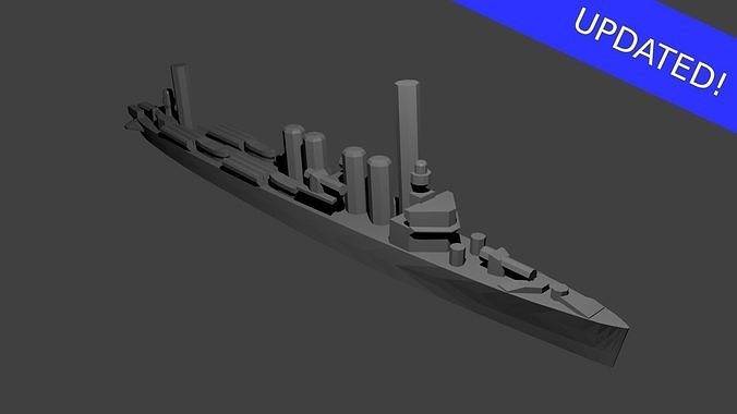 US Wickes Class Destroyer Warship 3D model 3D printable | CGTrader