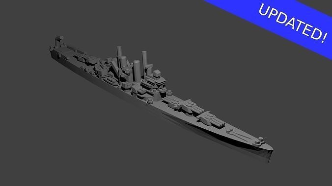 US St Louis Class Cruiser Warship 3D model 3D printable | CGTrader