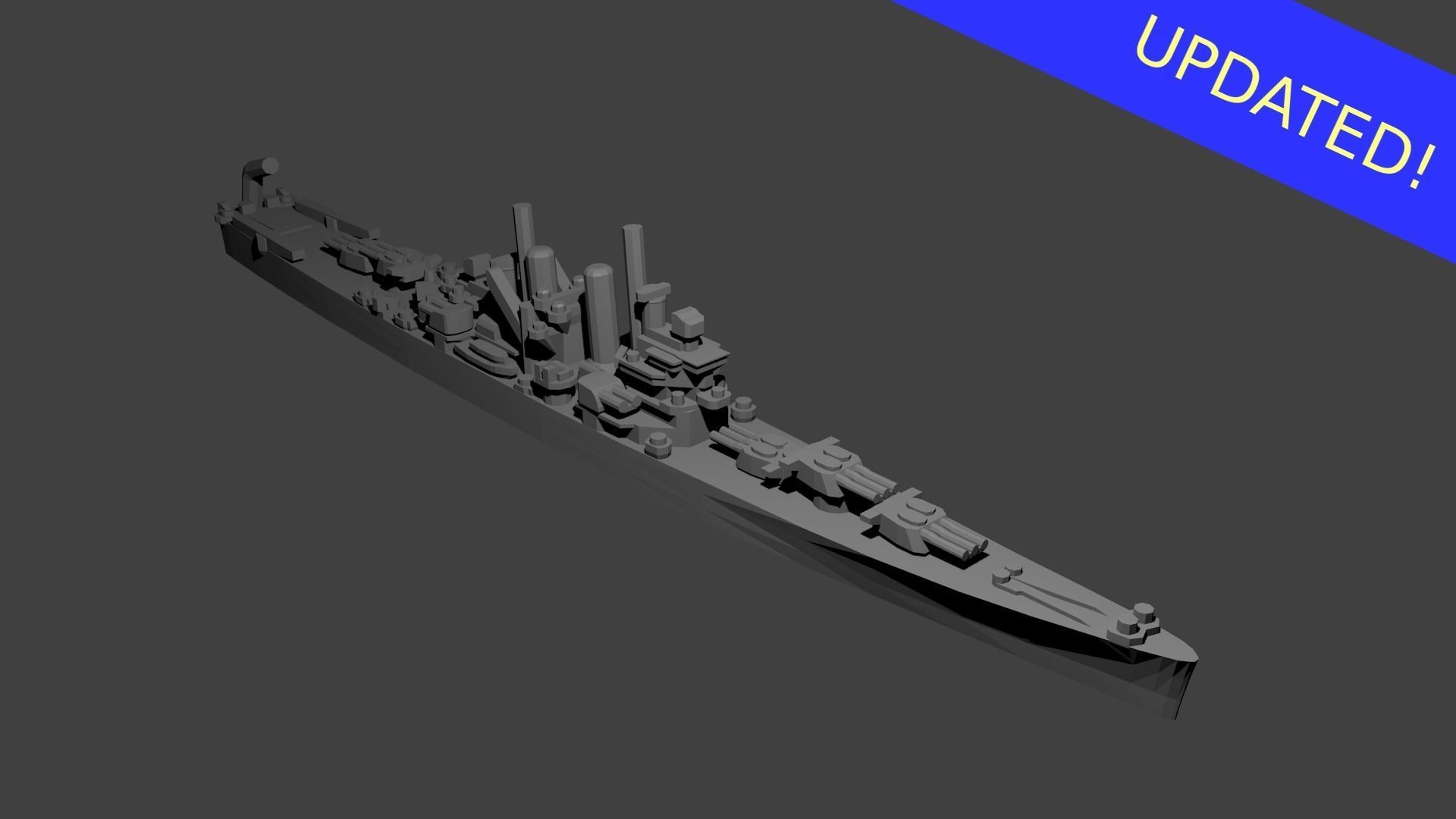 US St Louis Class Cruiser Warship 3D print model