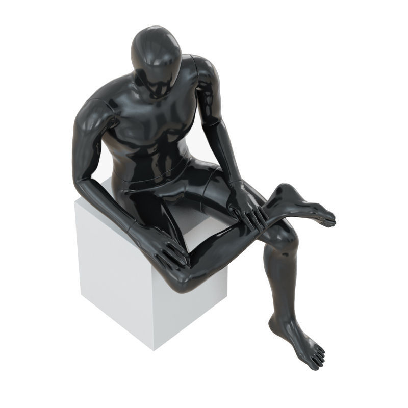 Abstract male mannequin sitting 05 3D model | CGTrader