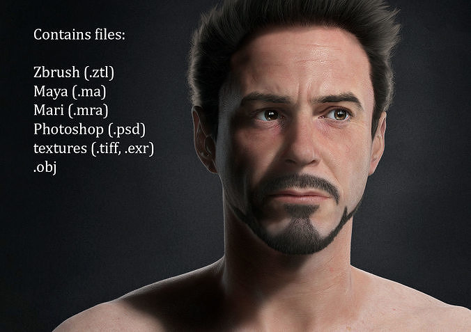 3D model Robert Downey Jr VR / AR / low-poly | CGTrader