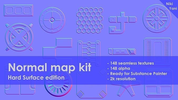 Normal map kit Hard Surface edition Texture | CGTrader