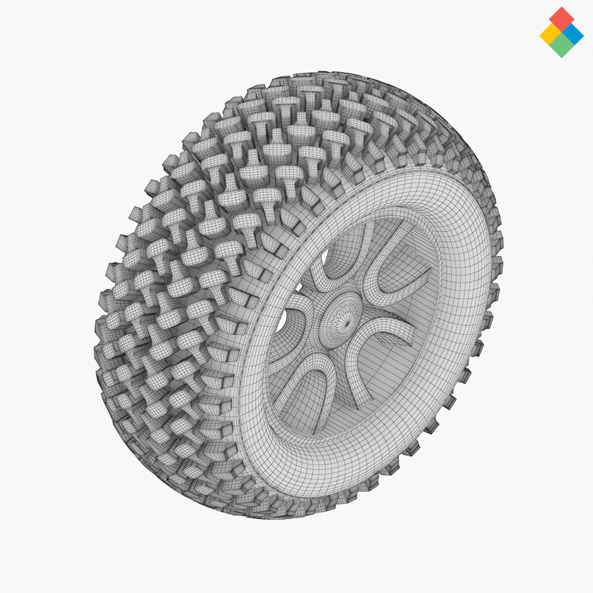 3D model Pack Wheel Tire Rim Design VR / AR / low-poly | CGTrader