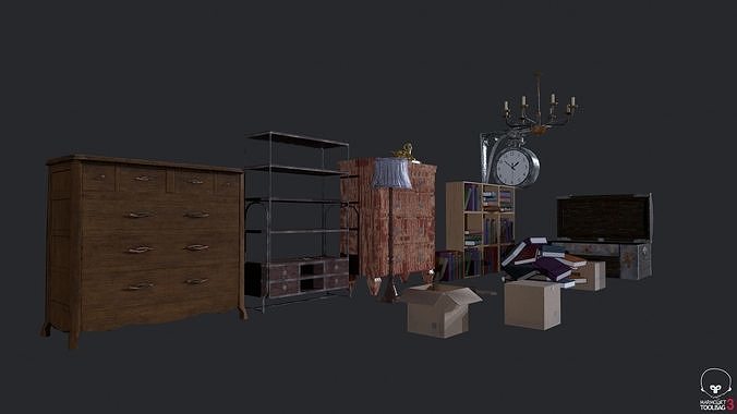 3D model Horror Props Pack VR / AR / low-poly | CGTrader