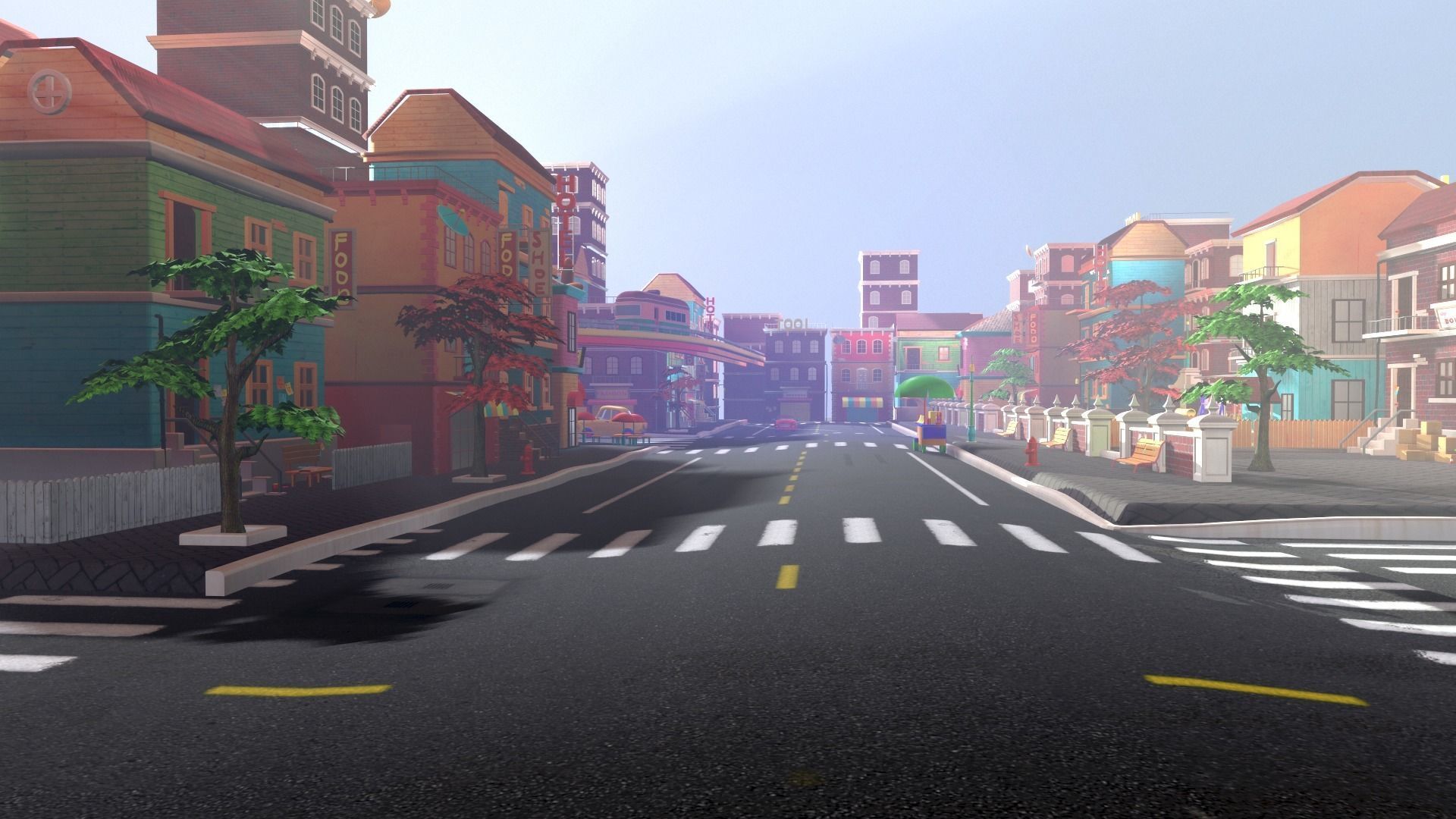 3D model Asset - Cartoons - Street 3D Model VR / AR / low-poly | CGTrader