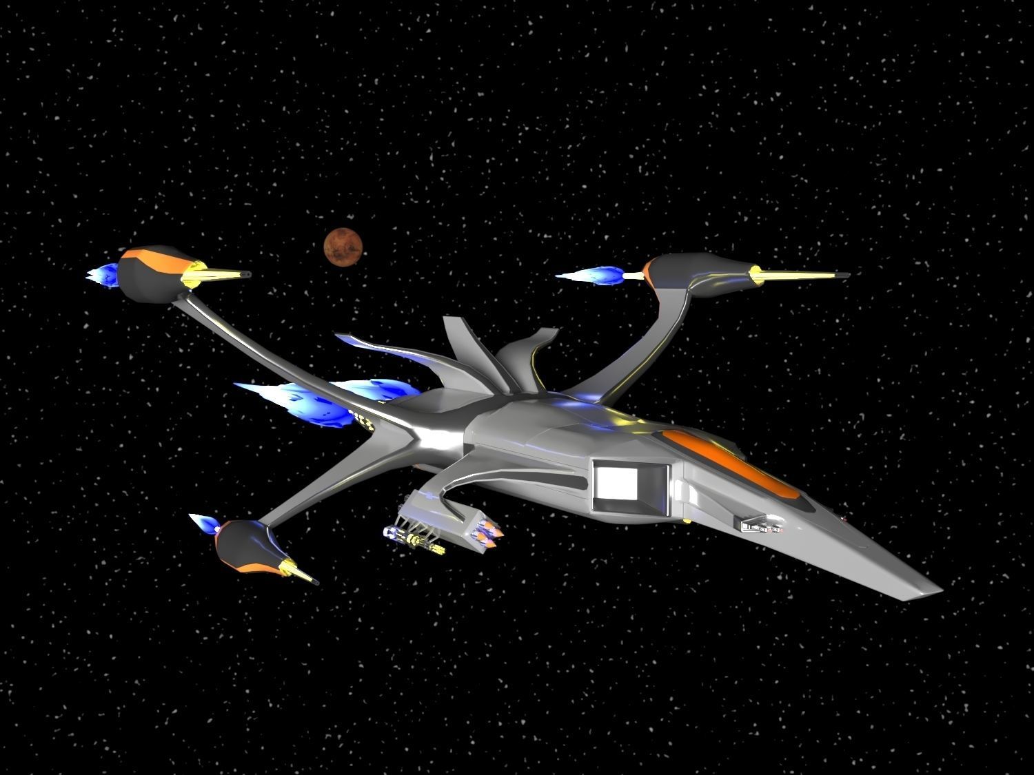 3D model of space ship 3D model animated | CGTrader