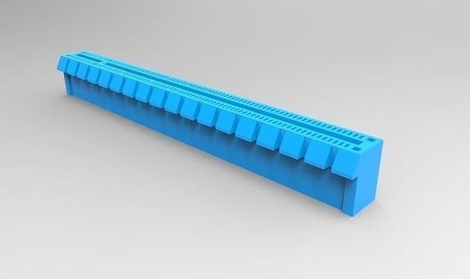 PCI-e 16x Slot 3D model | CGTrader