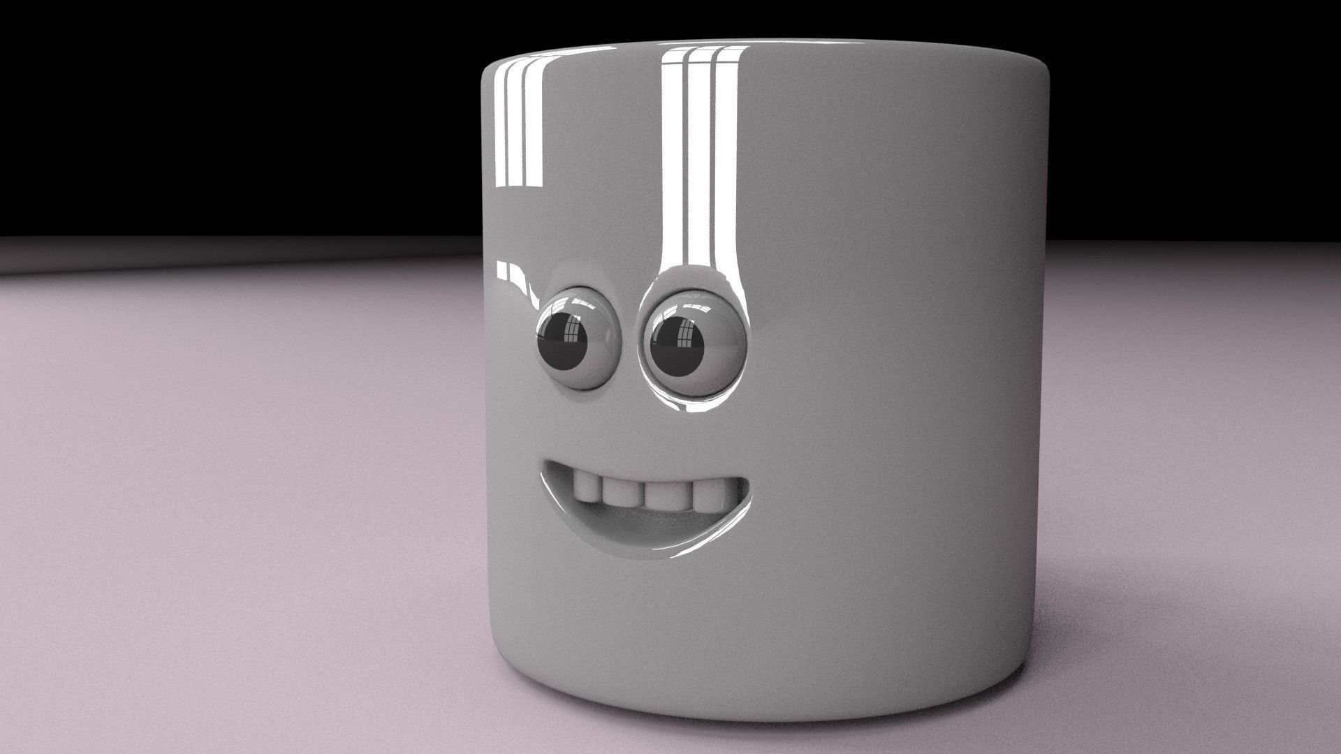 Mug with face free 3D model | CGTrader