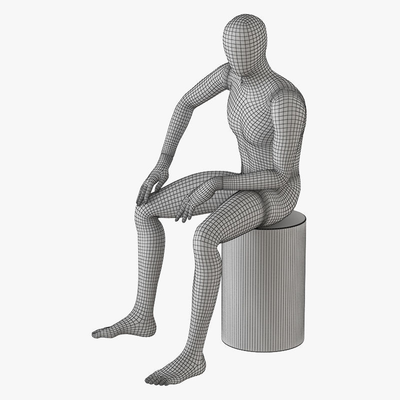 Faceless male mannequin 07 3D model | CGTrader