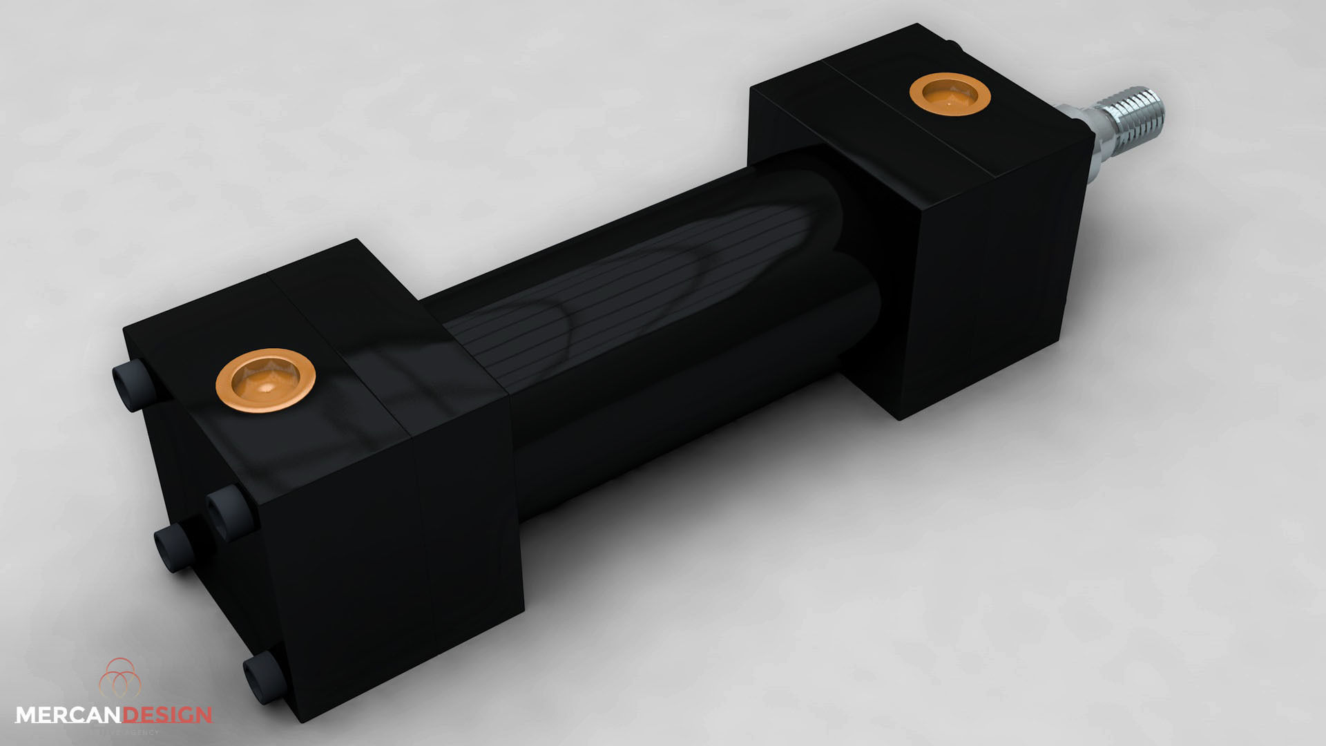 Hydraulic Cylinder 3D model animated | CGTrader