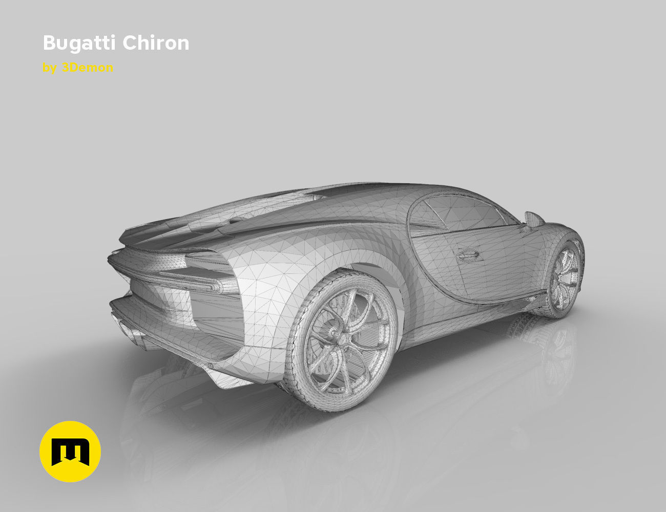 Bugatti chiron 3D model 3D printable | CGTrader