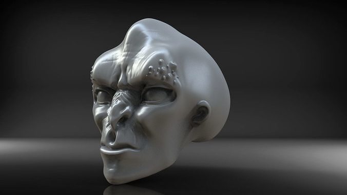 Alien head 3D model 3D printable | CGTrader