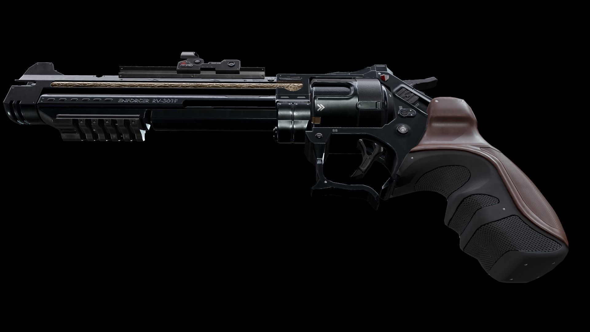 3D model Revolver - Enforcer VR / AR / low-poly | CGTrader