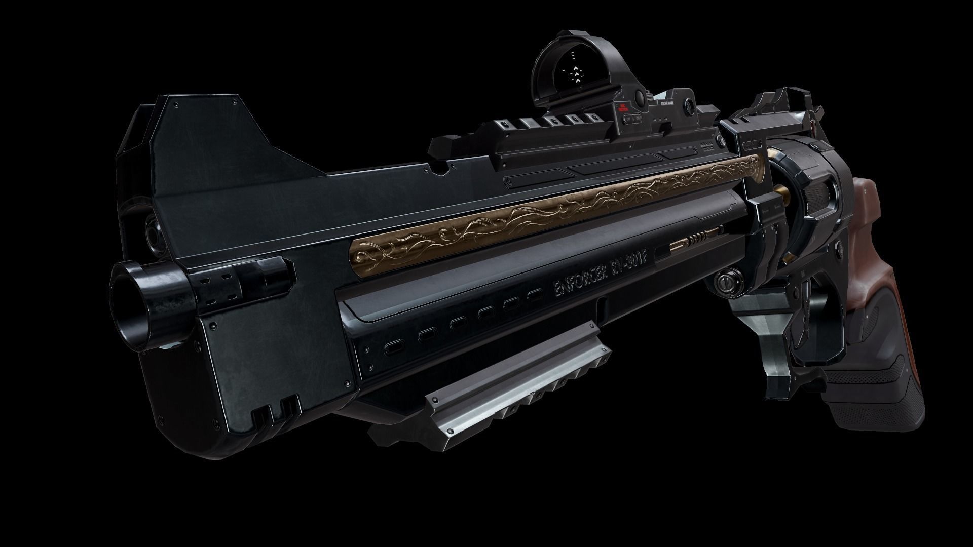 3D model Revolver - Enforcer VR / AR / low-poly | CGTrader