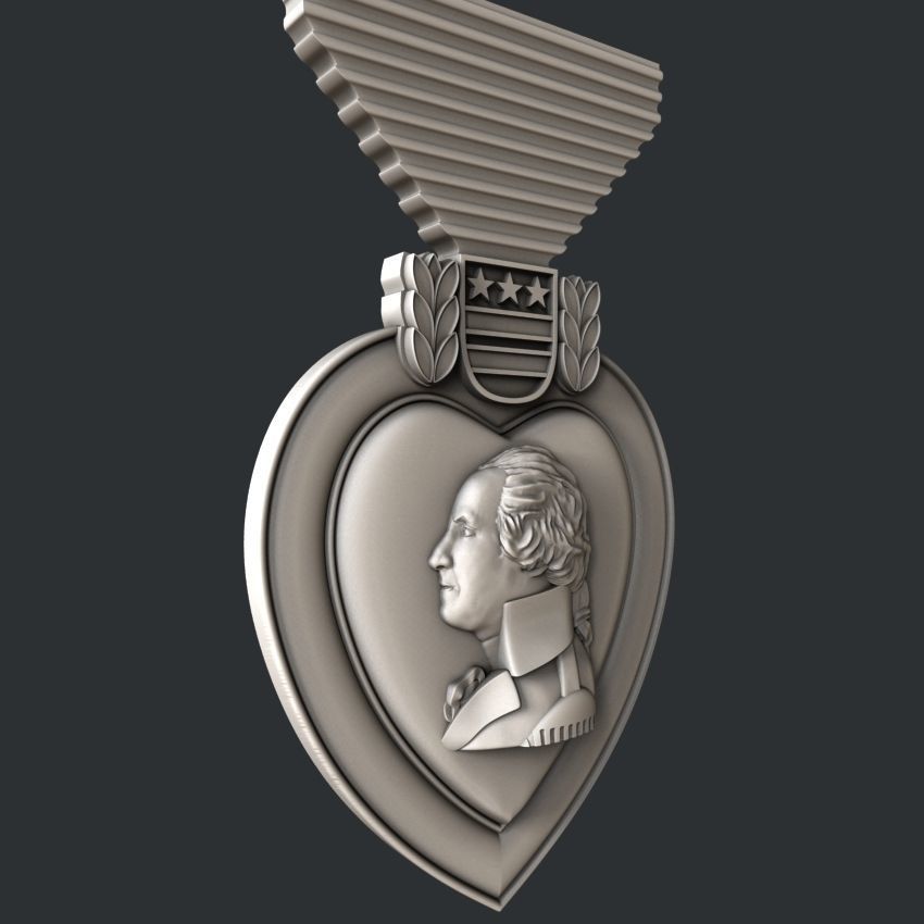 3d STL models for CNC router Purple Heart 3D model | CGTrader