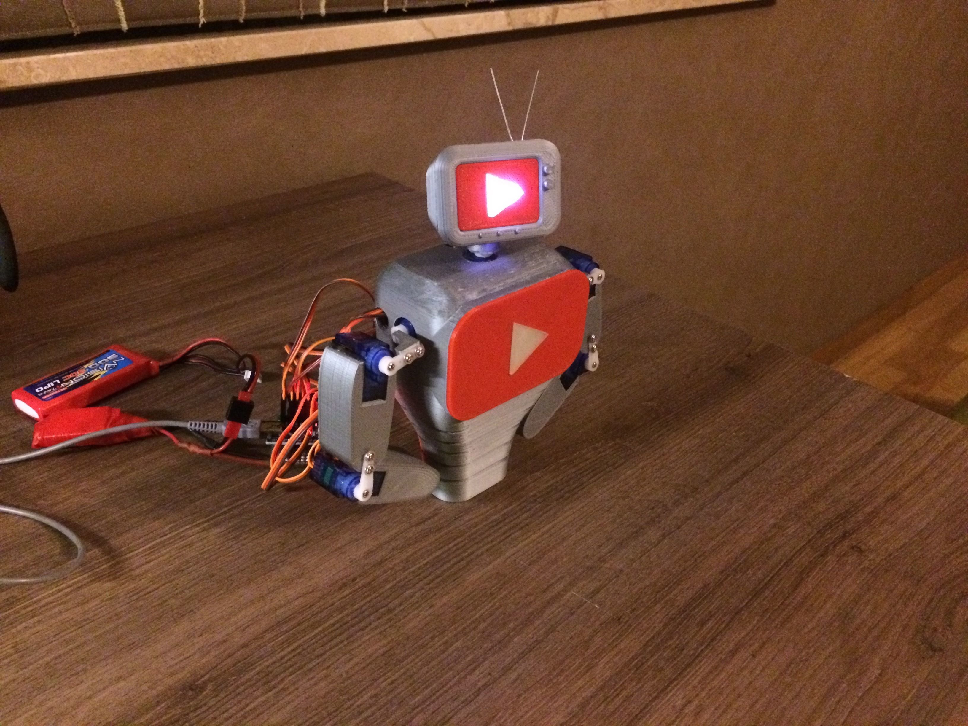Youtube mascot robot 3D model 3D printable | CGTrader