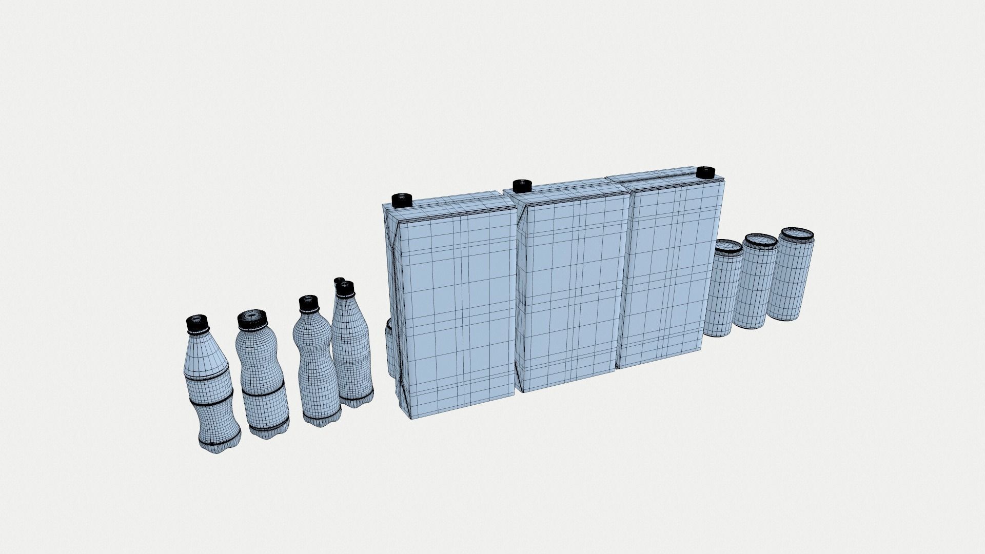 Set of bottles 3D model | CGTrader