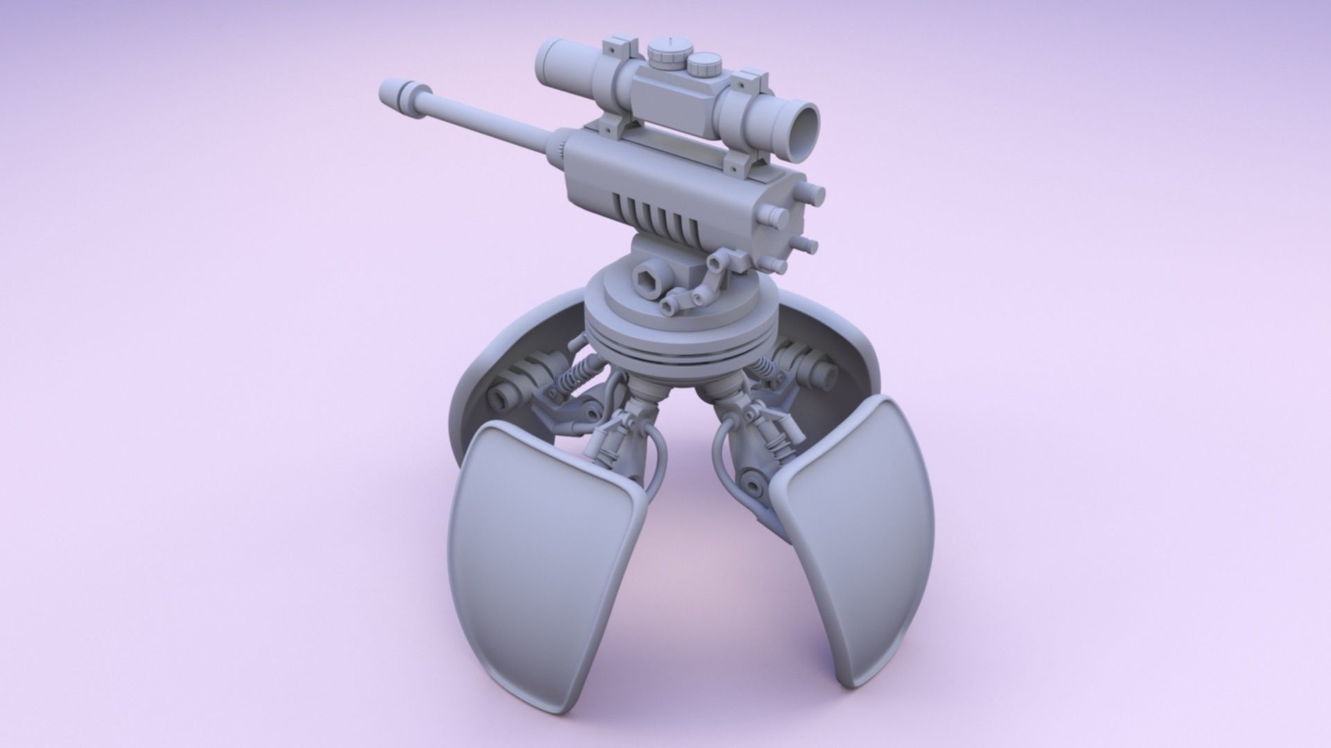 gun turret 3D model | CGTrader