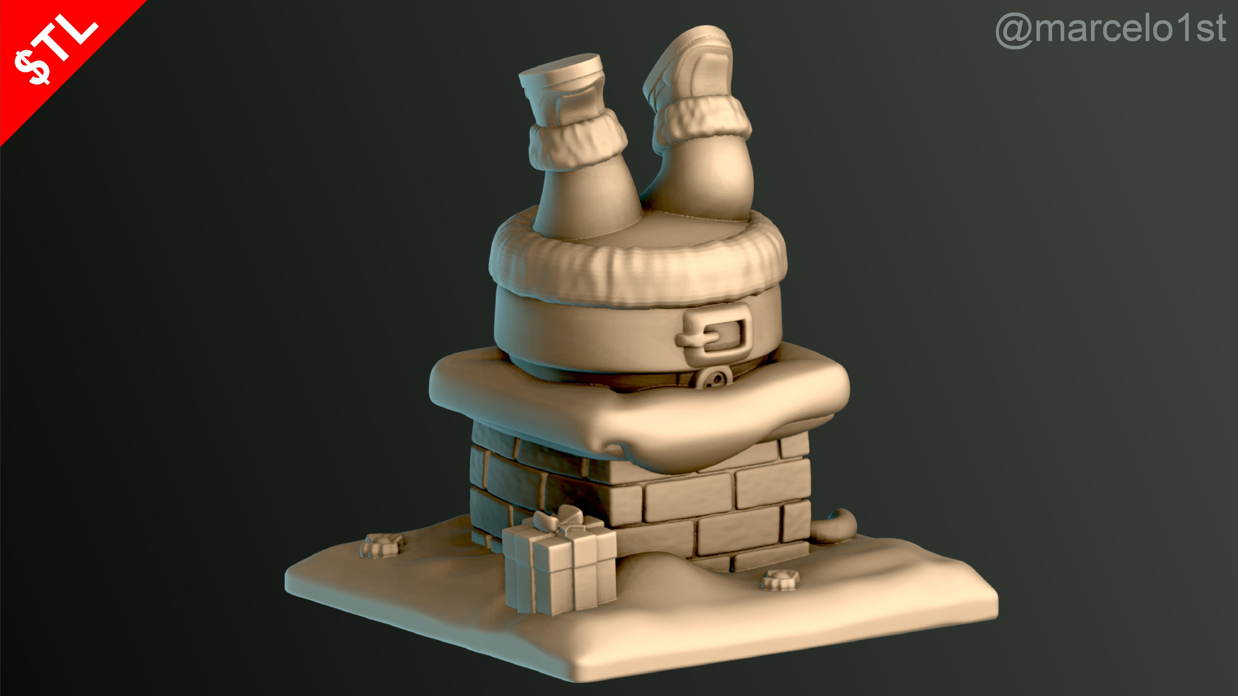 Santa Claus Trapped 3D model 3D printable | CGTrader