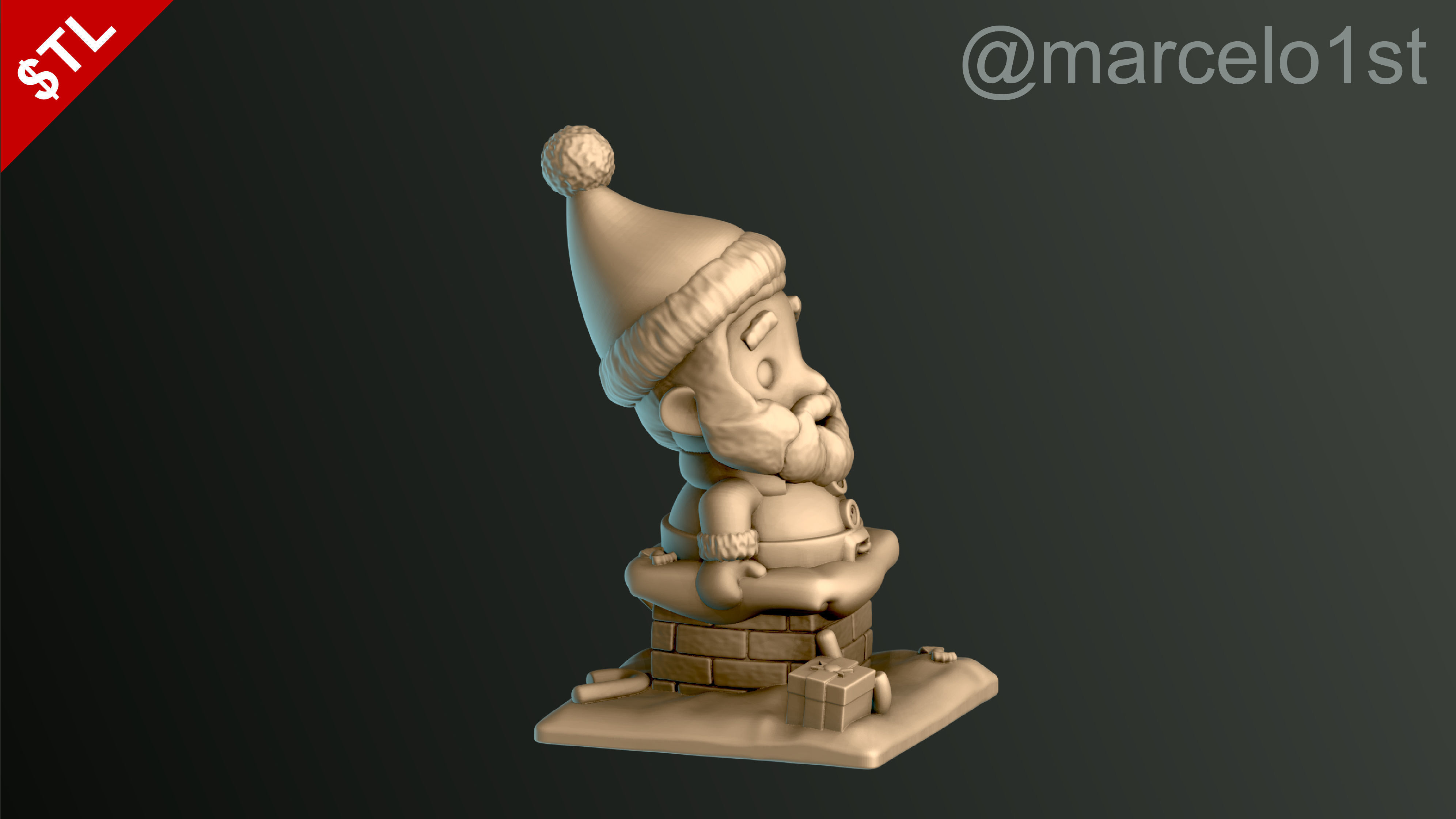 Santa Claus Trapped UP free 3D model 3D printable | CGTrader