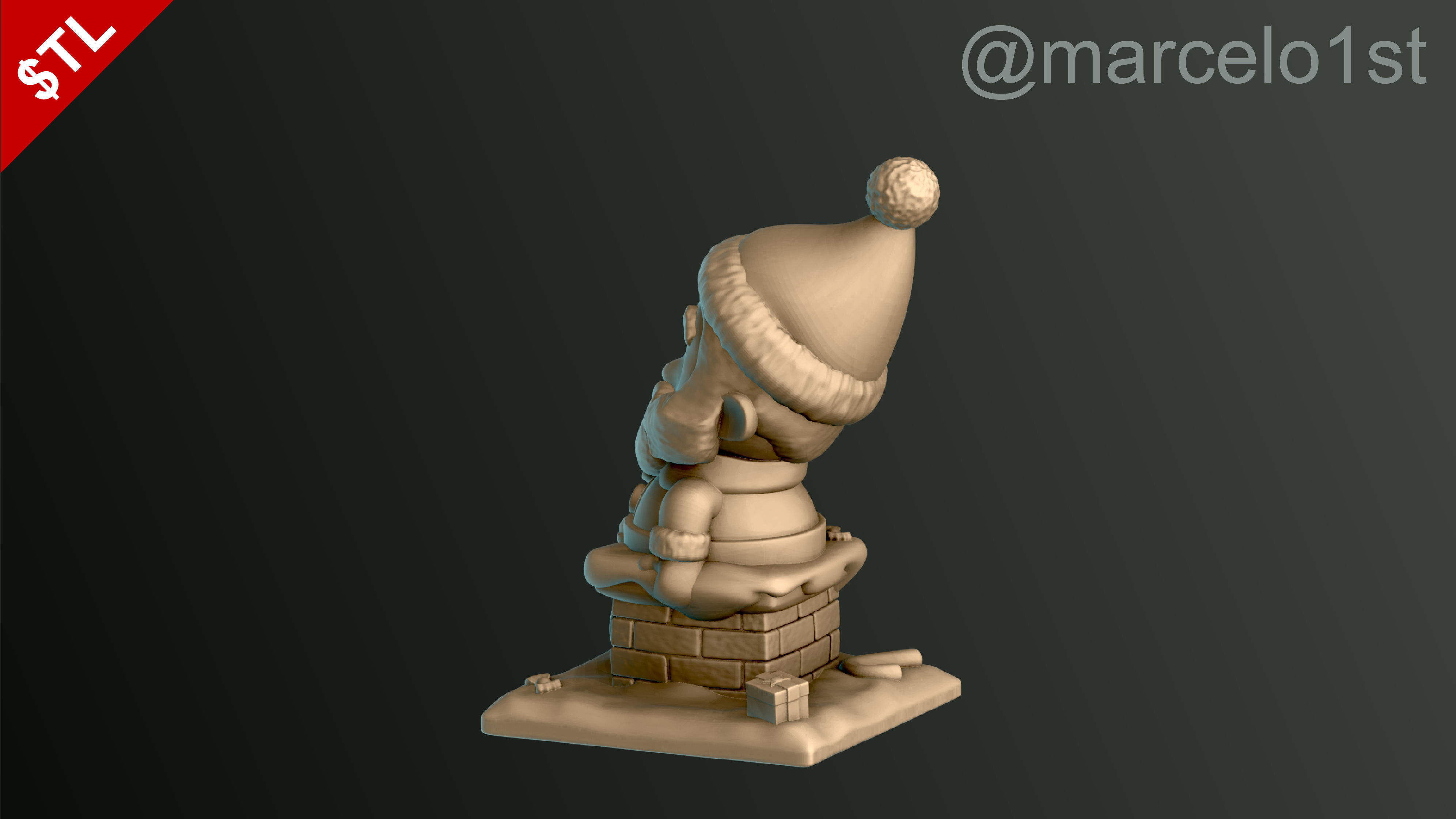 Santa Claus Trapped UP free 3D model 3D printable | CGTrader