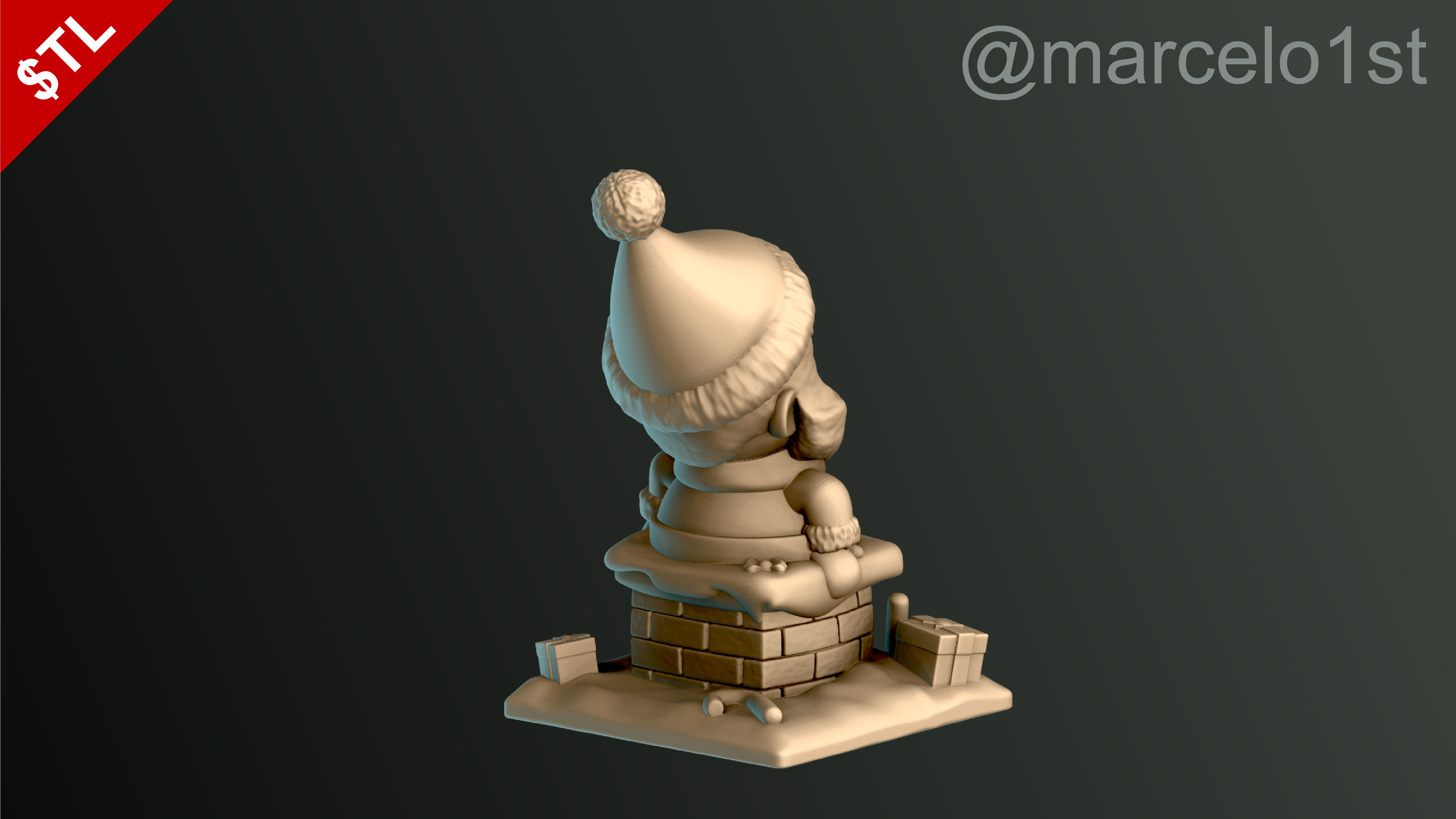 Santa Claus Trapped UP free 3D model 3D printable | CGTrader