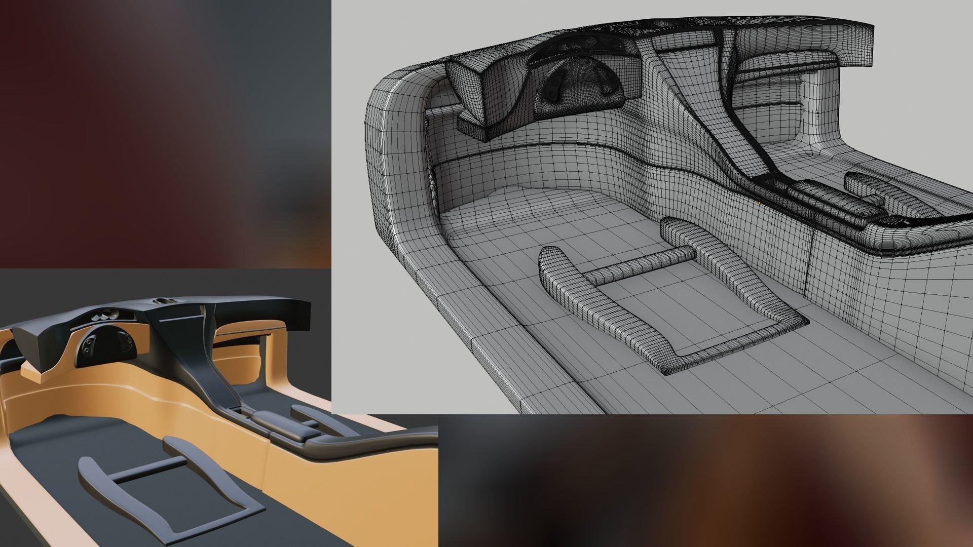 Sports Car Interior 3D model | CGTrader