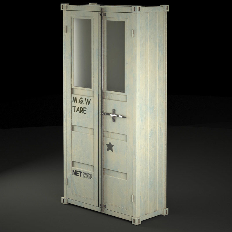 Sea Container Wardrobe in the Industrial Style 3D model | CGTrader