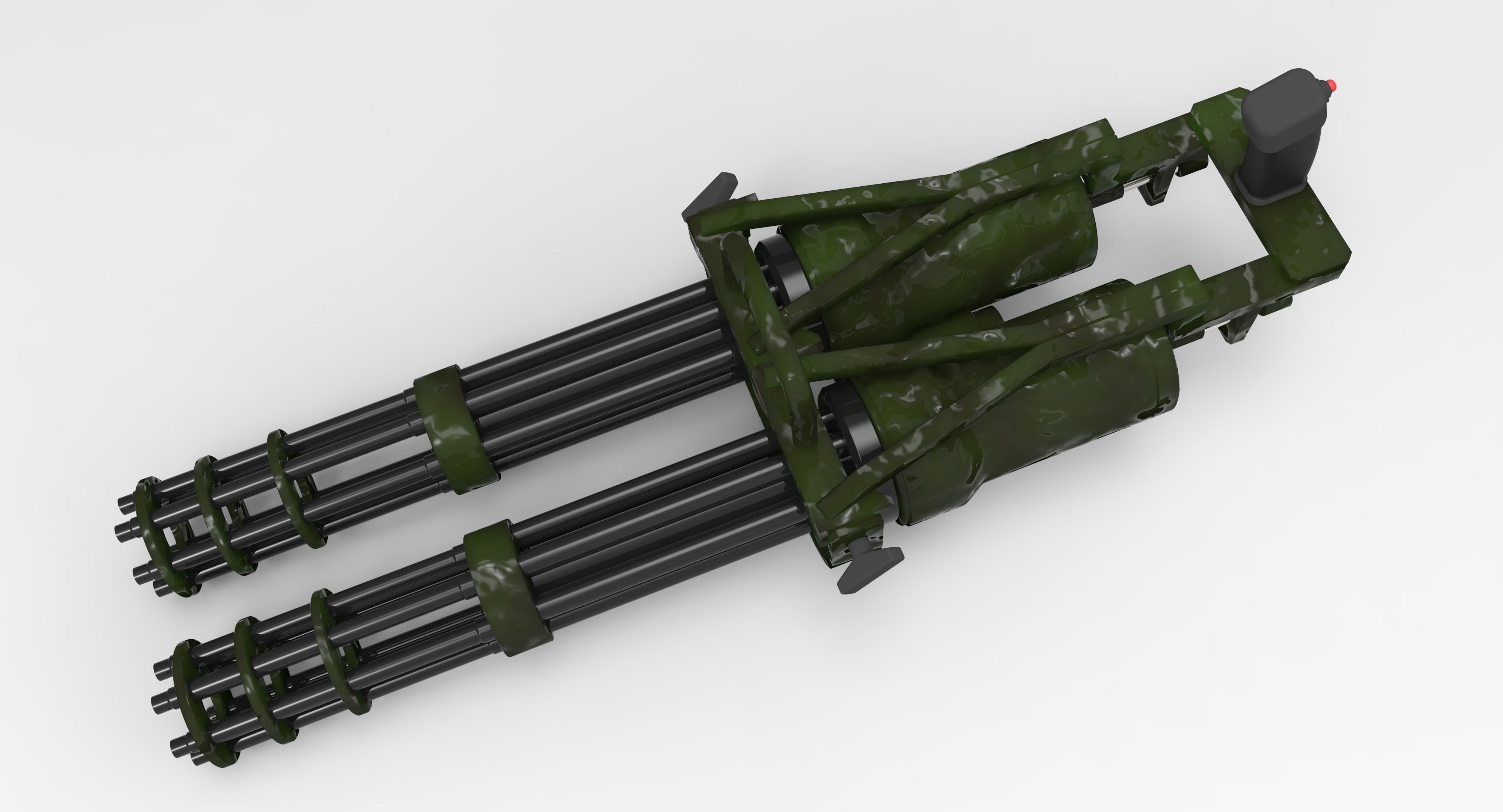 Double machine gun 3D model | CGTrader