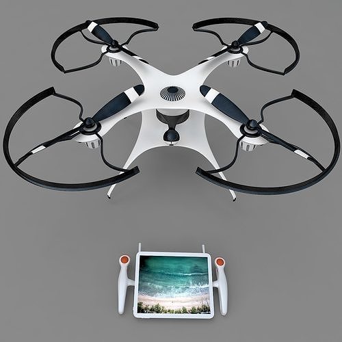 Generic Drone Quadcopter with Camera and RC 3D model | CGTrader