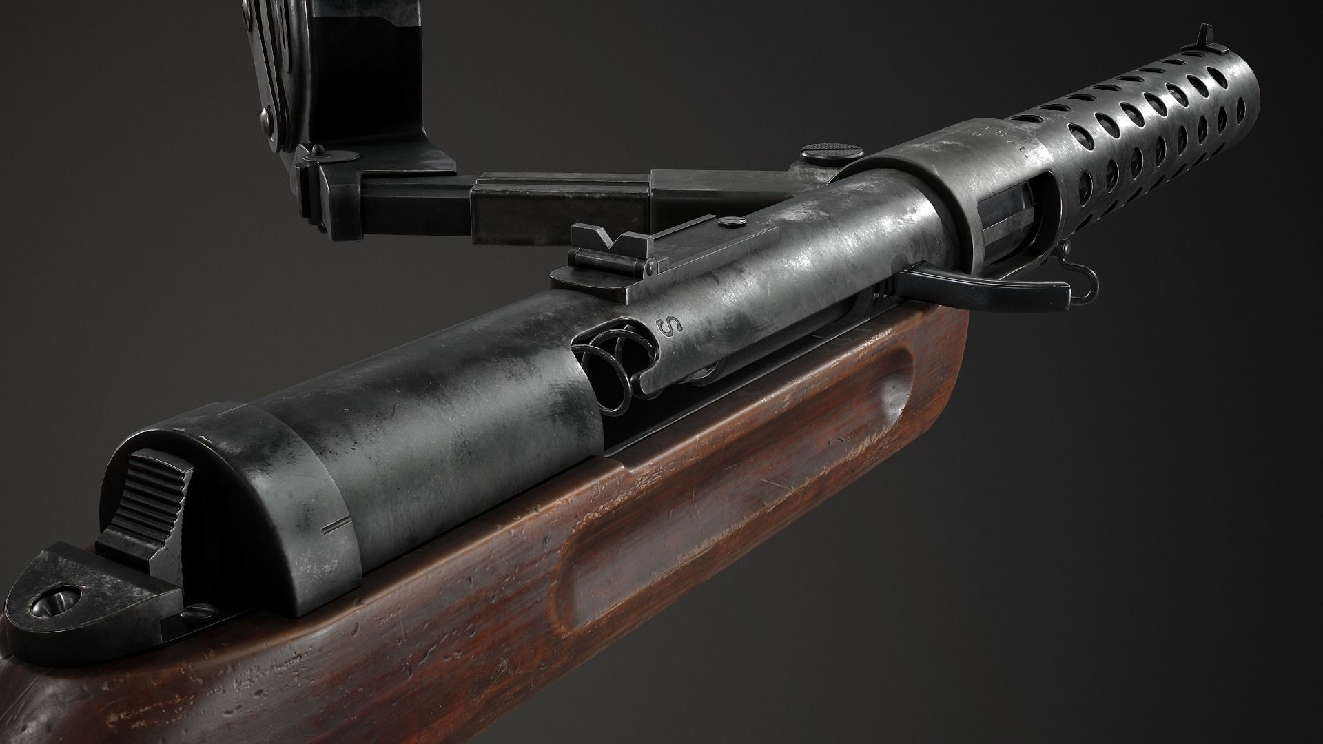 3D model PBR German Schmeissers MP 18 I VR / AR / low-poly | CGTrader
