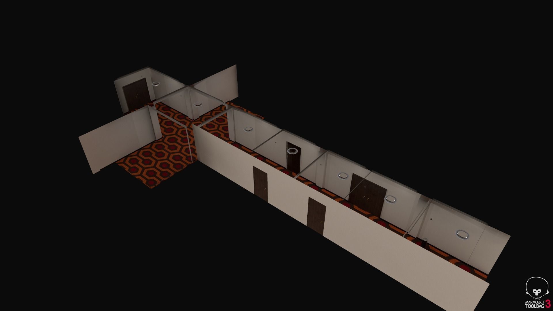 3D model Overlook Hotel Corridor VR / AR / low-poly | CGTrader
