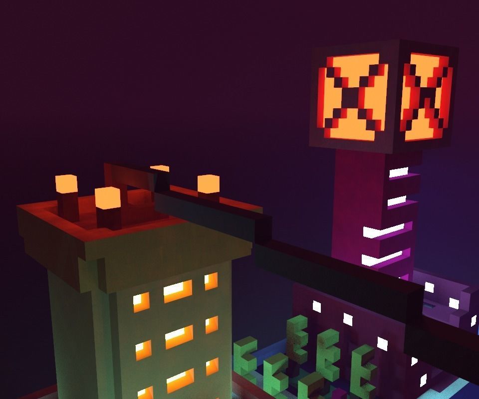 3D model Neon City VR / AR / low-poly | CGTrader