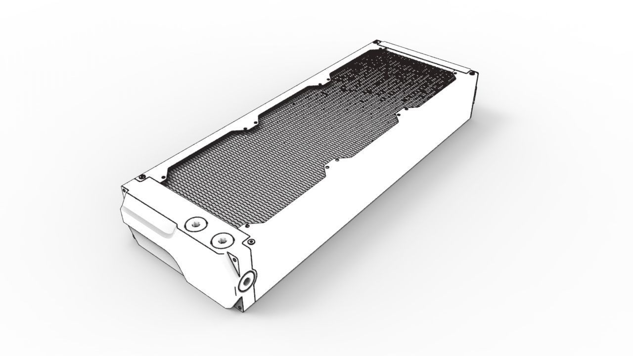Aquacomputer Airplex Modularity 360mm Radiator 3D model | CGTrader