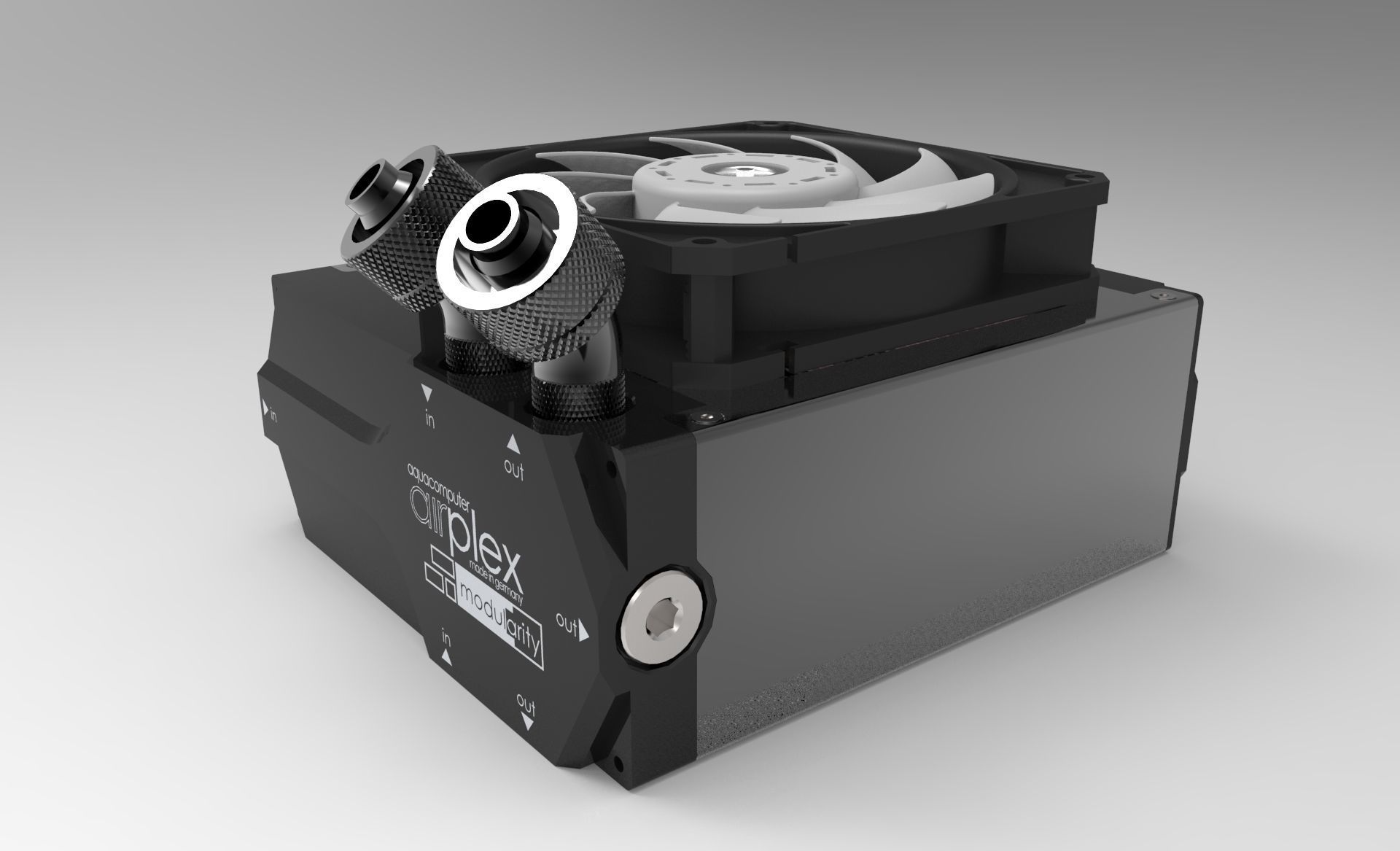 Aquacomputer Airplex Modularity 120mm Radiator 3D model | CGTrader