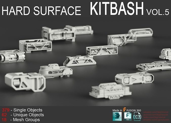 Hard Surface KitBash Vol 5 3D model | CGTrader