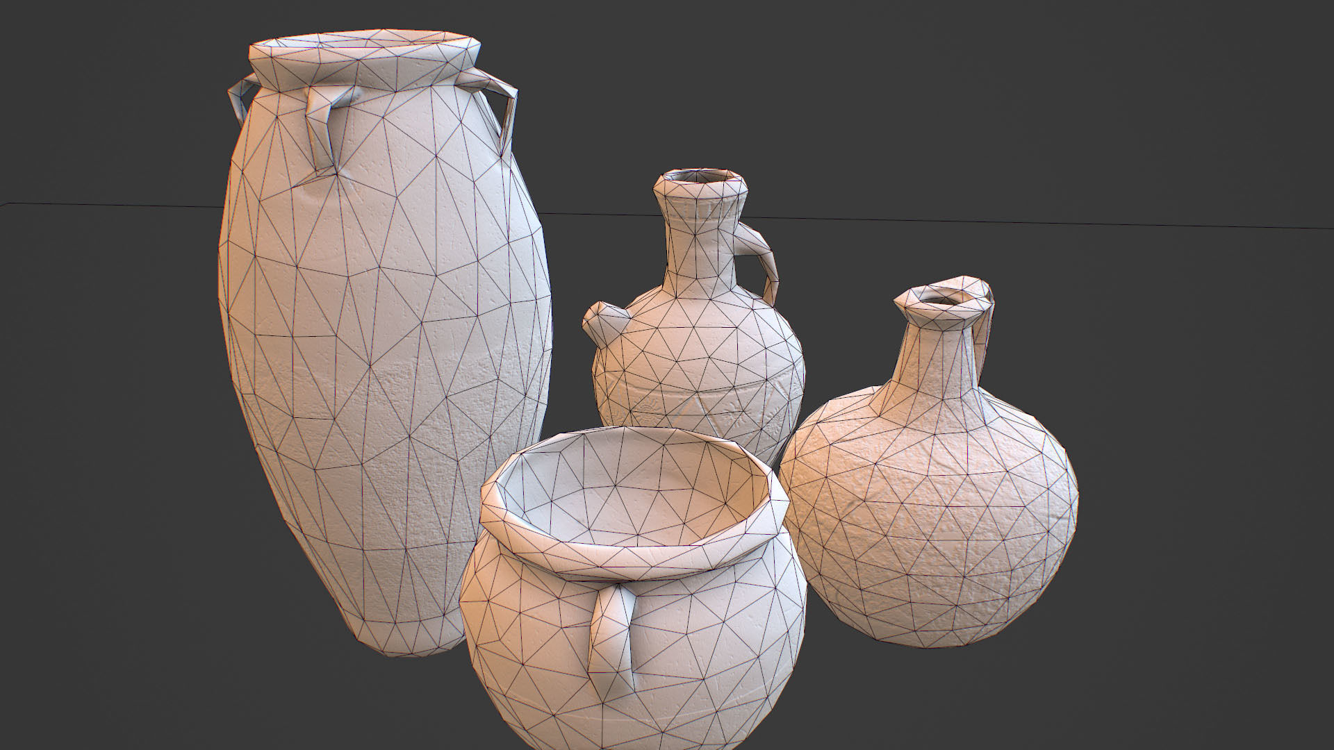 3D model ancient pots Low-poly PBR VR / AR / low-poly | CGTrader